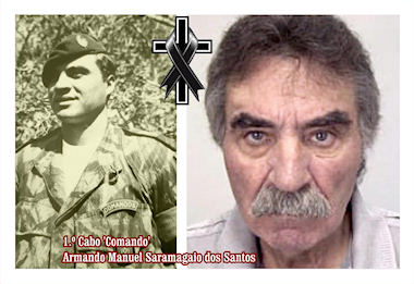 HONRA E GLÓRIA; e nota de óbito: Armando Manuel Saramagaio dos Santos ...